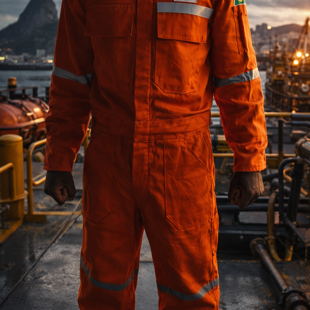 Macacão RF NR10 Laranja Offshore Padrão Petrobrás Risco 2 - Du RIO ...